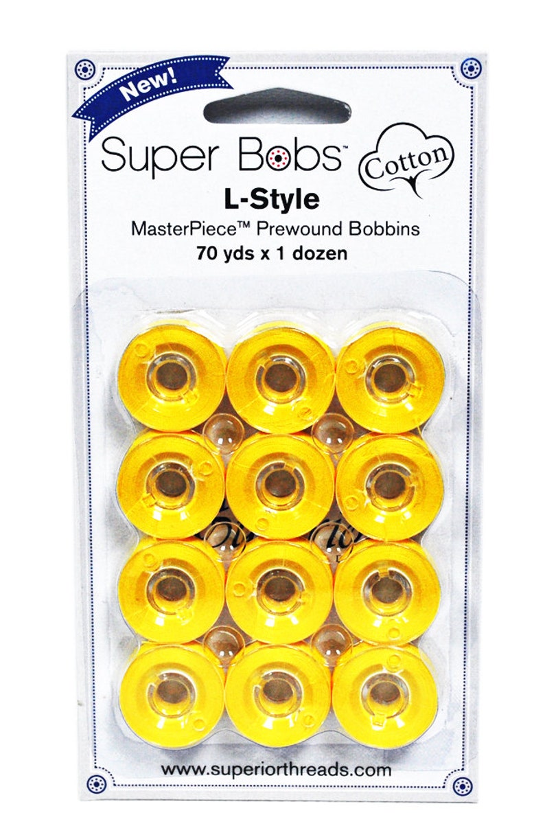 Super Bobs Masterpiece Cotton 70yd Prewound Bobbins 12ct L-style Simply ...