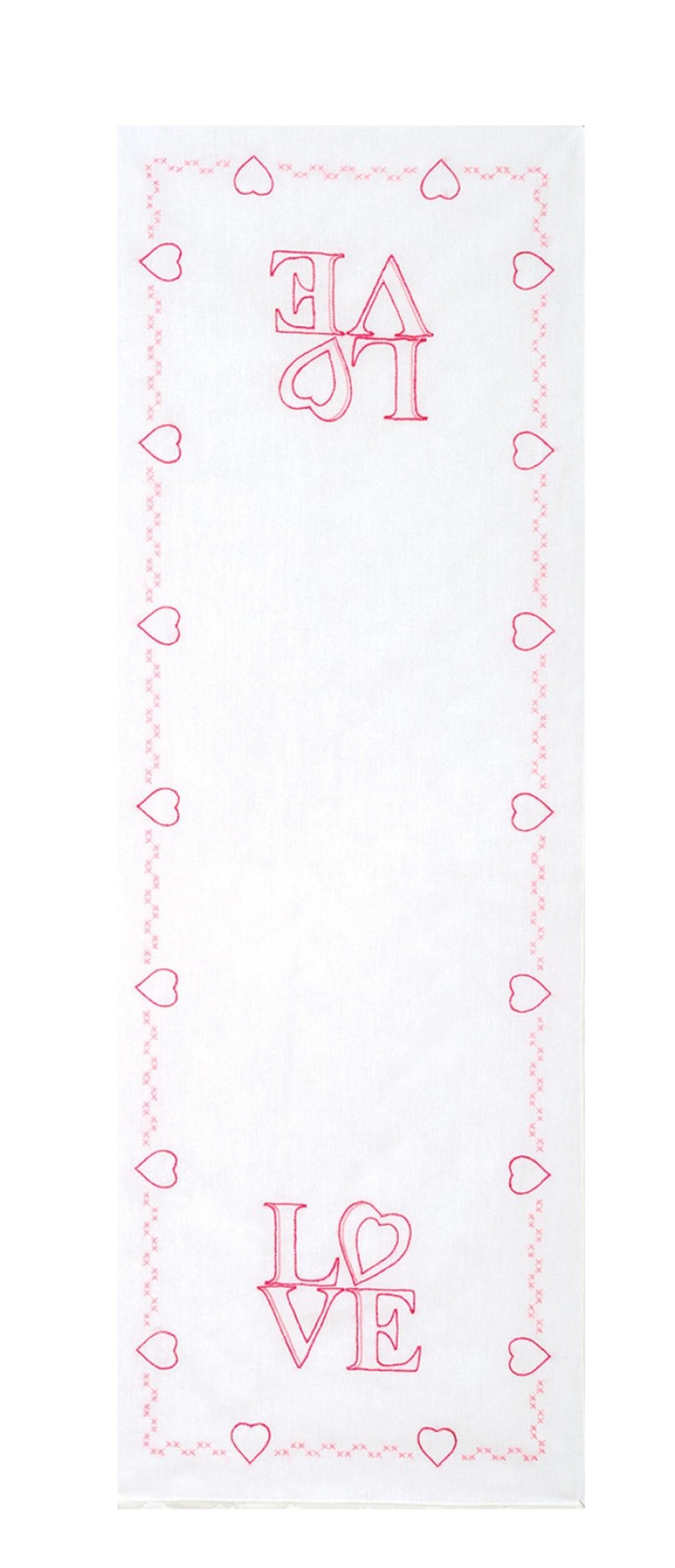 Jack Dempsey Needle Art Love Table Runner - Etsy