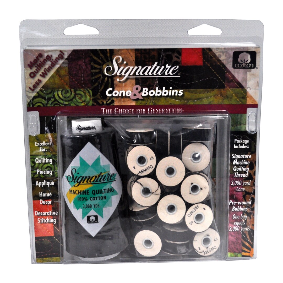 Signature Cone and M Style Bobbin Thread Set Black - Etsy