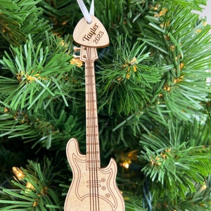 Bass Guitar Ornament With Personalized Pick Christmas Gift for Bass ...
