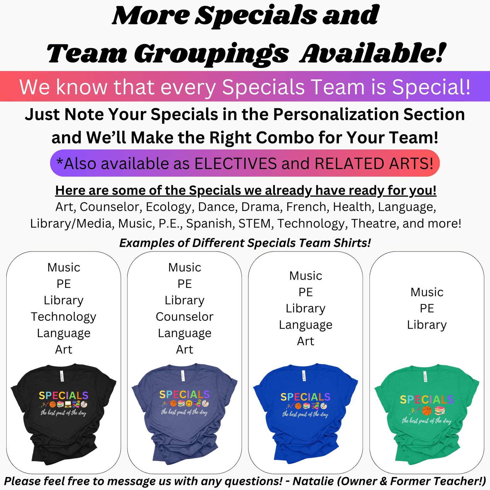 Specials Shirt Teacher Shirt PE Teacher Shirt Music Teacher Shirt Art ...