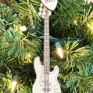 Bass Guitar Ornament With Personalized Pick Christmas Gift for Bass ...