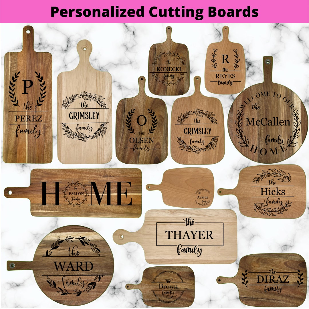 Free Ship* Personalized Cutting Boards! - Multiple Styles & Designs ...