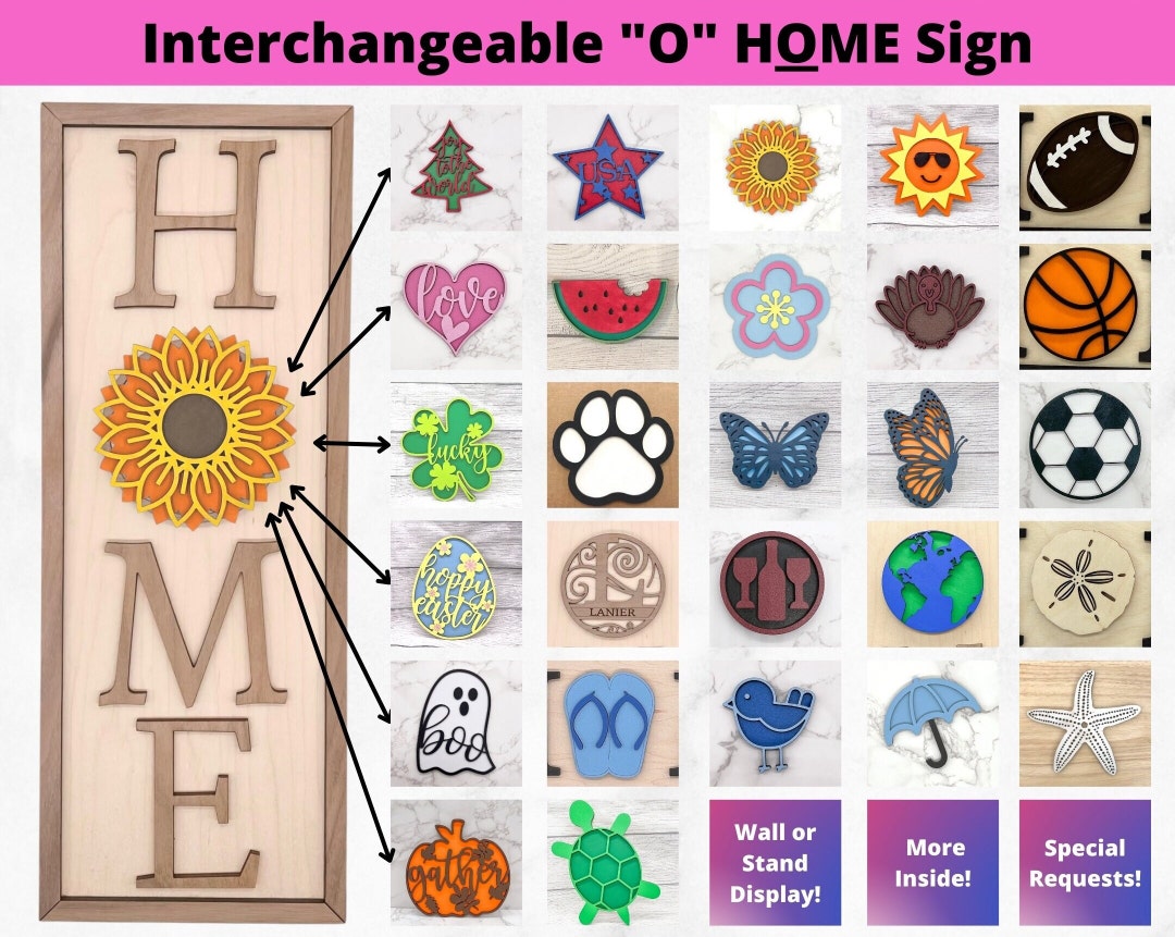 Home Sign With Interchangeable os Gift for Home / Mom / Friend / House ...