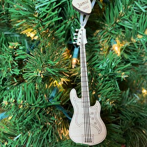 Bass Guitar Ornament With Personalized Pick Christmas Gift for Bass ...