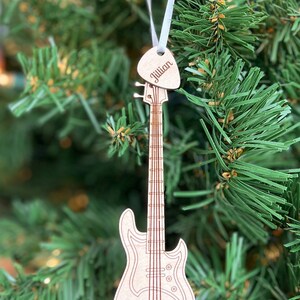 Bass Guitar Ornament With Personalized Pick Christmas Gift for Bass ...