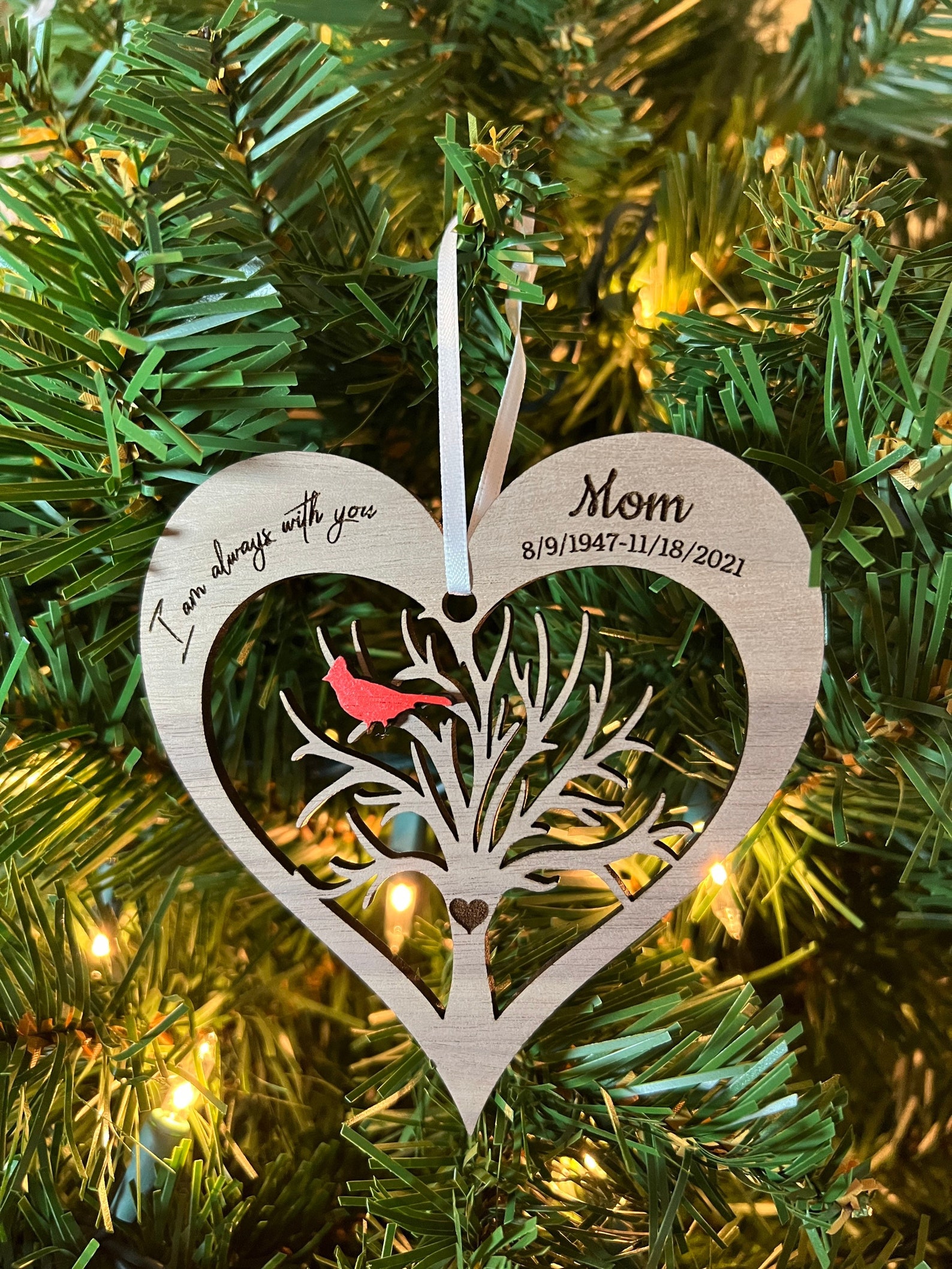 Personalized Cardinal Memorial Ornament - Etsy