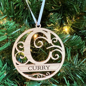 Monogram Personalized Ornament Christmas Gift - Etsy