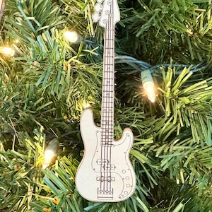 Bass Guitar Ornament With Personalized Pick Christmas Gift for Bass ...