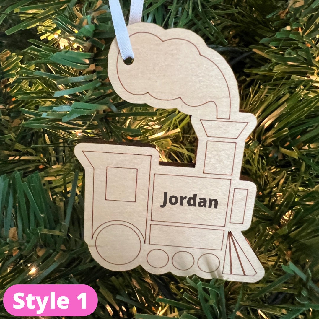 Personalized Train Ornament - Etsy