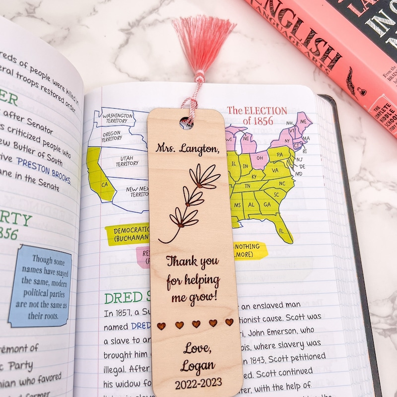 Thank You Bookmark - Etsy