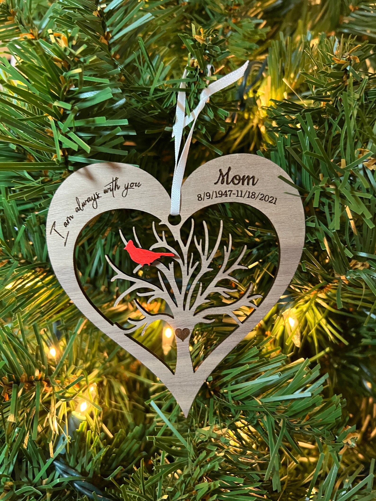 Personalized Cardinal Memorial Ornament - Etsy