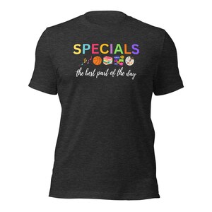 Specials Teacher Shirt Music, PE, Library, Language, Art Electives T ...