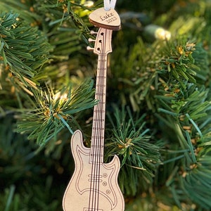 Bass Guitar Ornament With Personalized Pick Christmas Gift for Bass ...