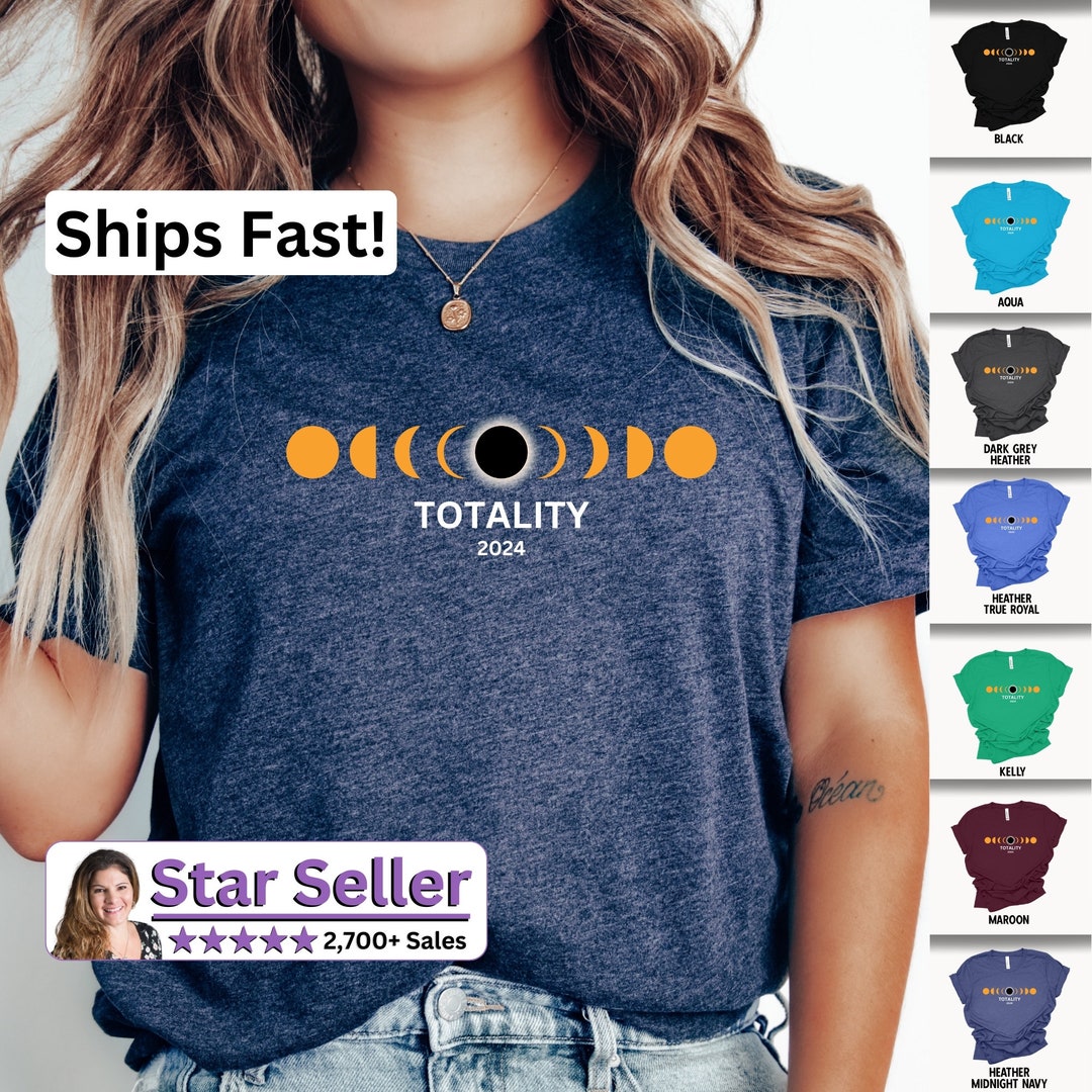 Totality Solar Eclipse Shirt 2024 Phases of the Sun of a Solar Eclipse ...