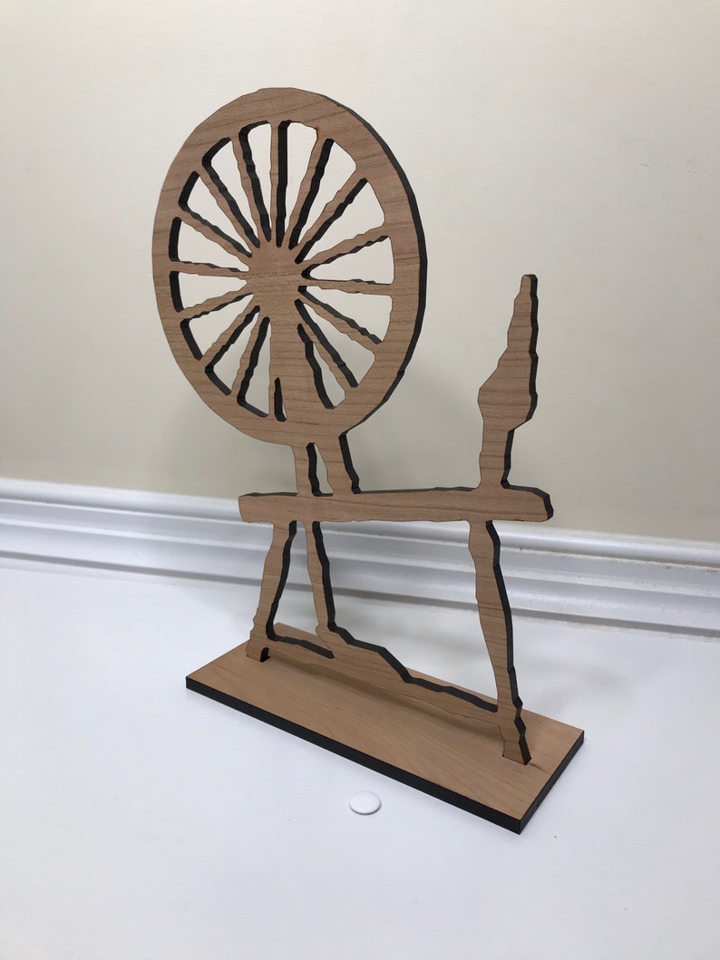 Large Spinning Wheel 15 Spindle Sleeping Beauty Wood | Etsy