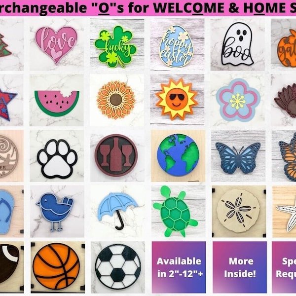 Welcome Sign Interchangeable Pieces - Etsy