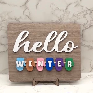 Interchangeable Display, All Season Hello Summer / Hello Fall / Hello ...