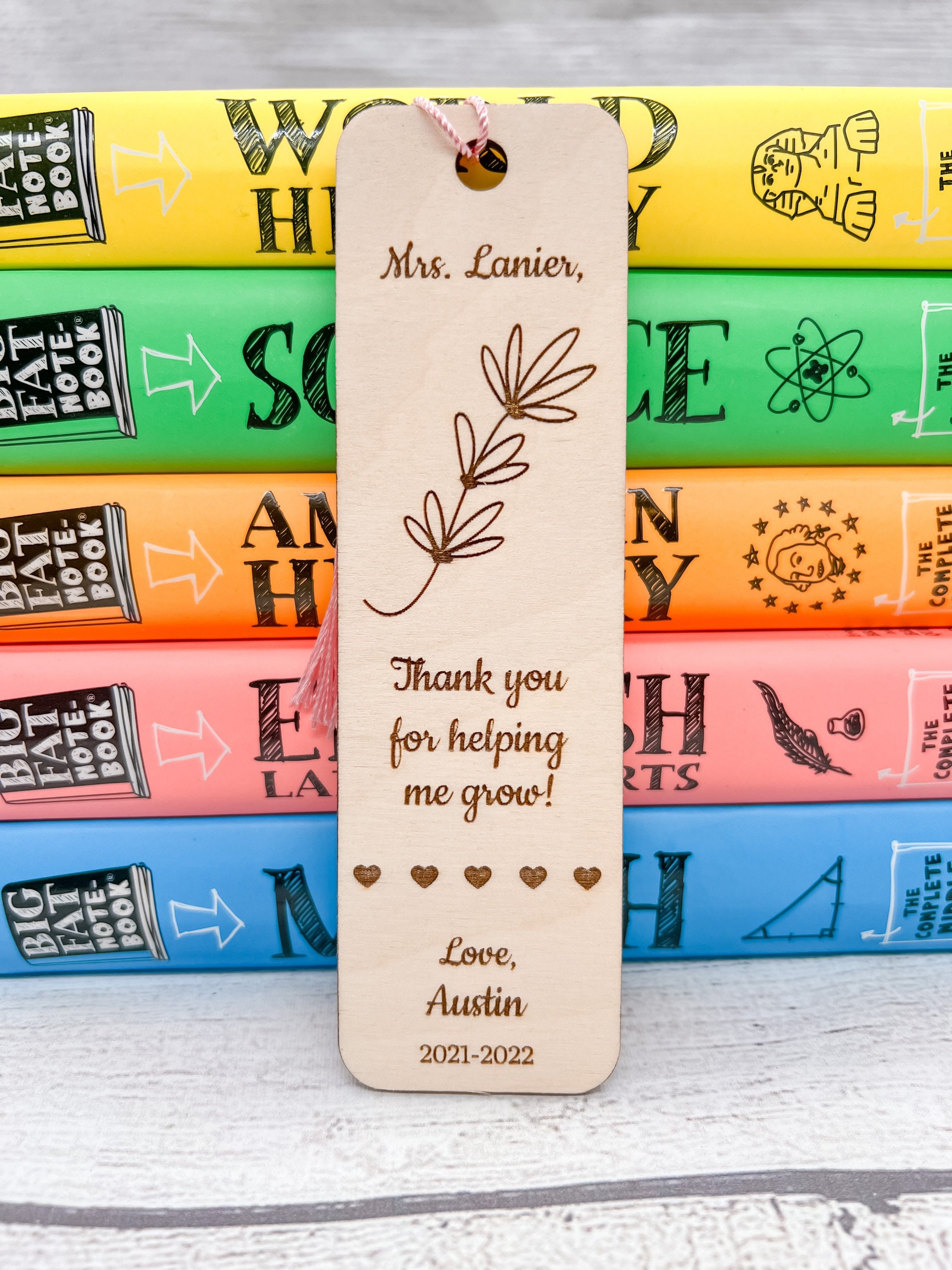 Thank You for Helping Me Grow Bookmark/ Thank You for Being a Part of ...