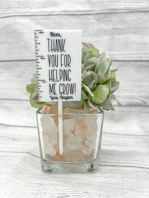 Thank You for Helping Me Grow Plant Stake / Mothers Day / - Etsy