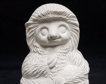 Ceramic Sloth to Paint - Etsy