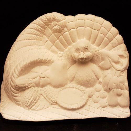 Unpainted Ceramic Thanksgiving Turkey Insert Unfinished - Etsy