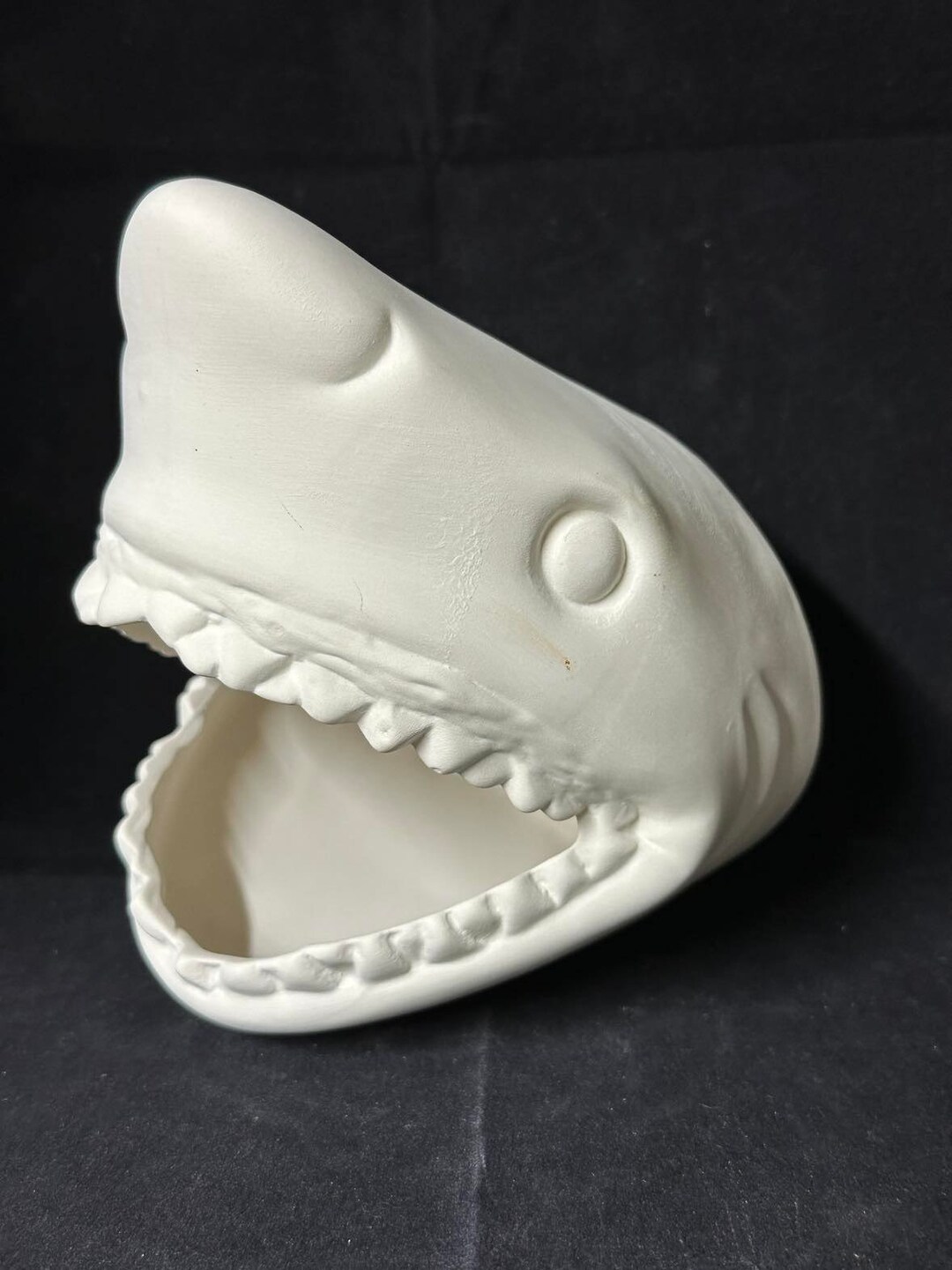 Unpainted Ceramic Shark Wall Plaque, Unfinished Bisque, Ceramics, 7 ...