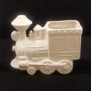 Unpainted Ceramic Bisque Train Engine, Unfinished Bisque, Christmas ...