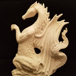 Unpainted Ceramic FIRE Dragon, Unfinished Bisque, Unpainted Ceramics ...