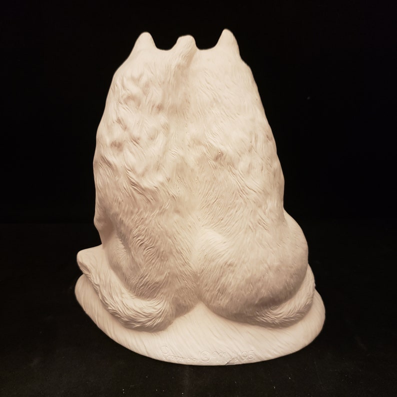 Unpainted Ceramic Wolf Family, Unfinished Bisque Wolves, Ready to Paint ...