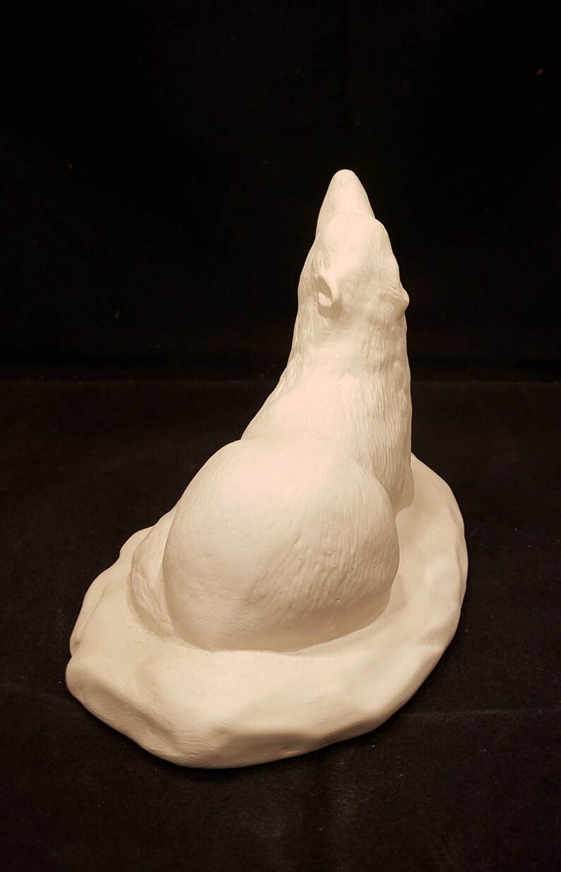 Unpainted Ceramic Wolf Laying Unfinished Bisque Wolves Ready - Etsy