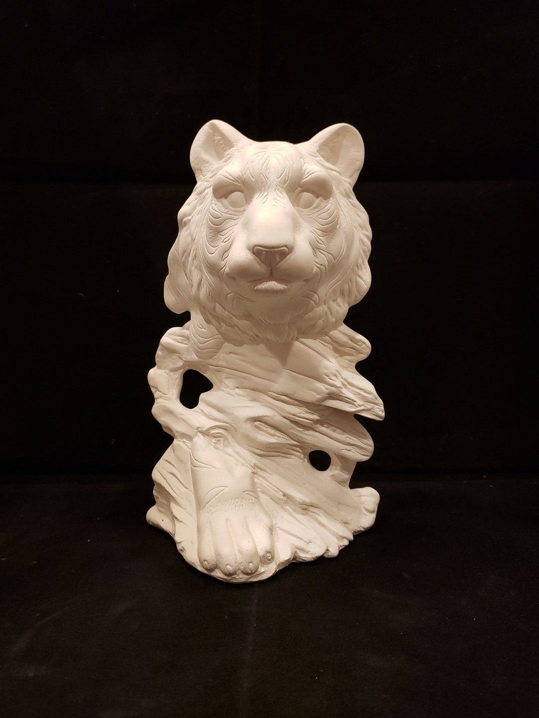 Unpainted Ceramic Emerging Tiger, Unfinished Ceramic Bisque, School ...