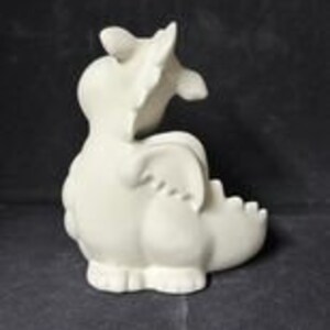Unpainted Ceramic Dragon, Unfinished Bisque, Unpainted Ceramics, Ready ...