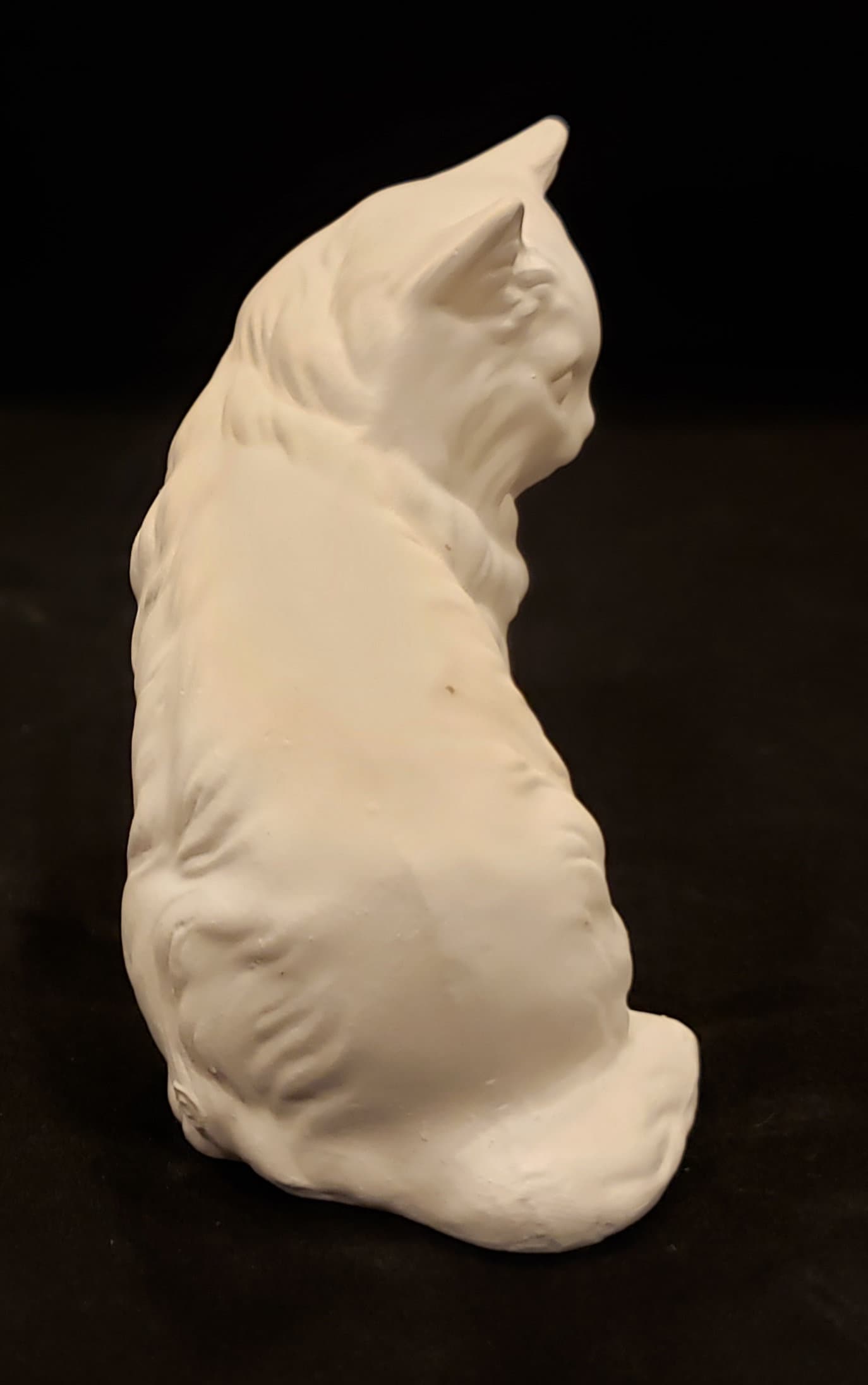 Unpainted Ceramic Small Persian Cat Bisque Unfinished | Etsy