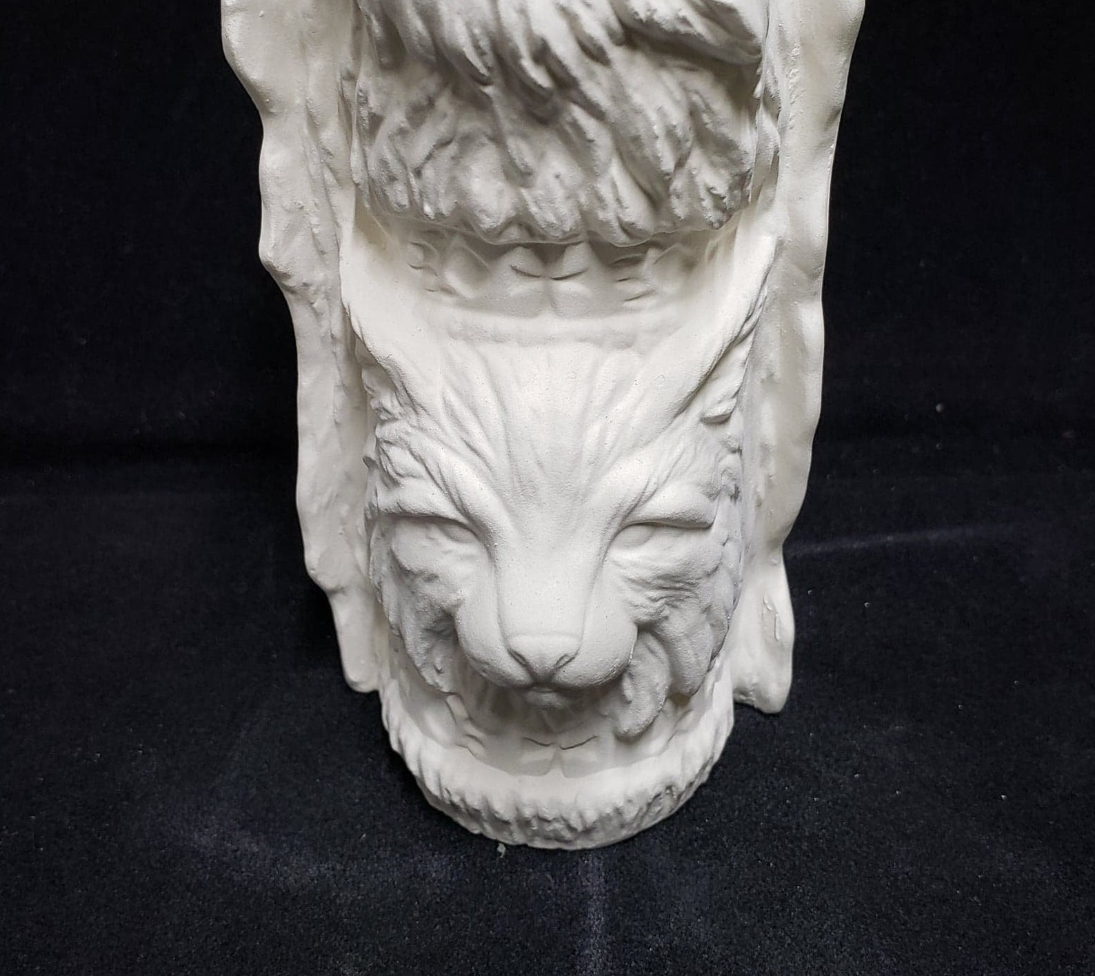 Unpainted Ceramic Bear-wolf-bobcat Totem Pole 7 Tall | Etsy