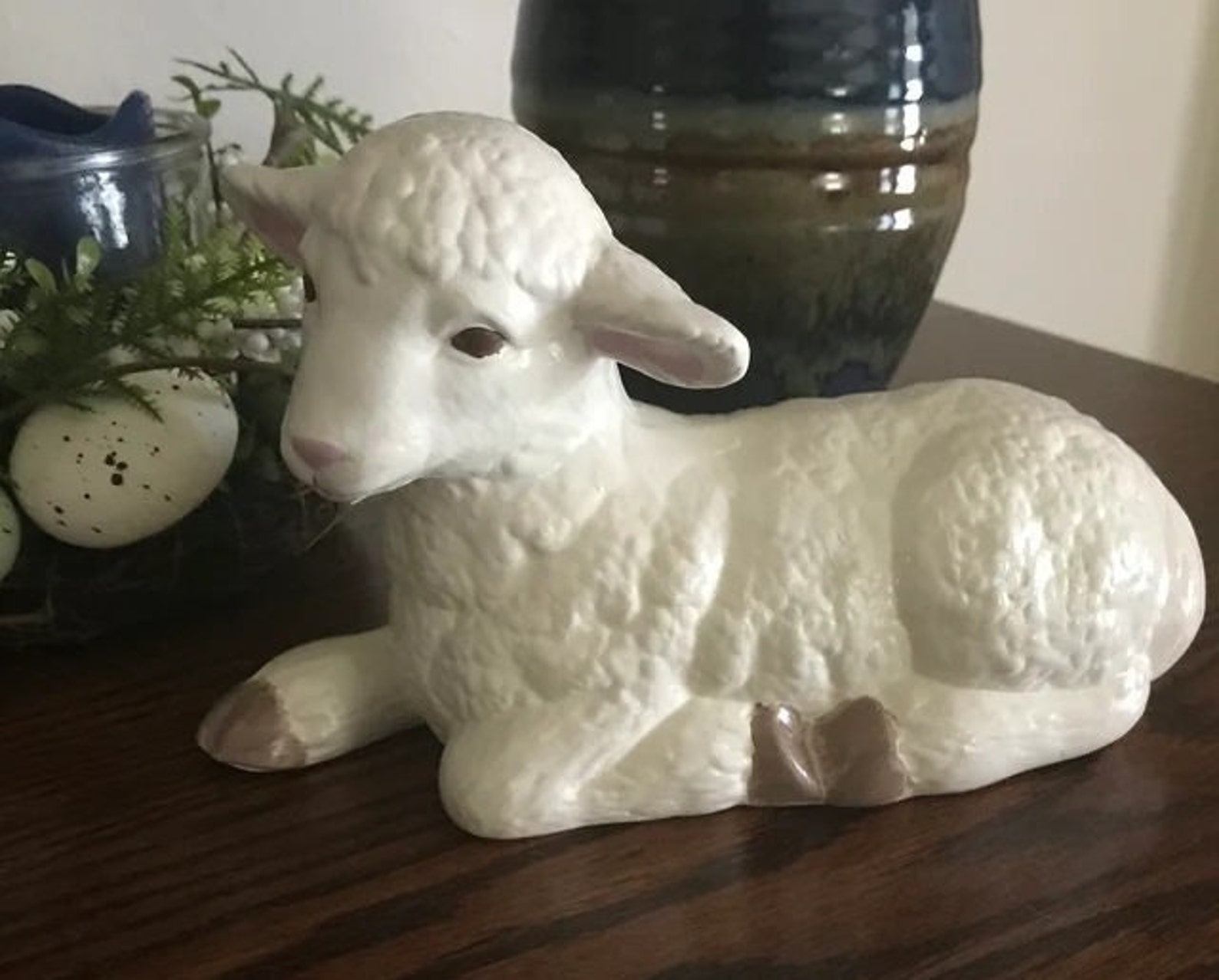 Unpainted Ceramic Lamb, Unfinished Bisque, Christmas Nativity Sheep ...