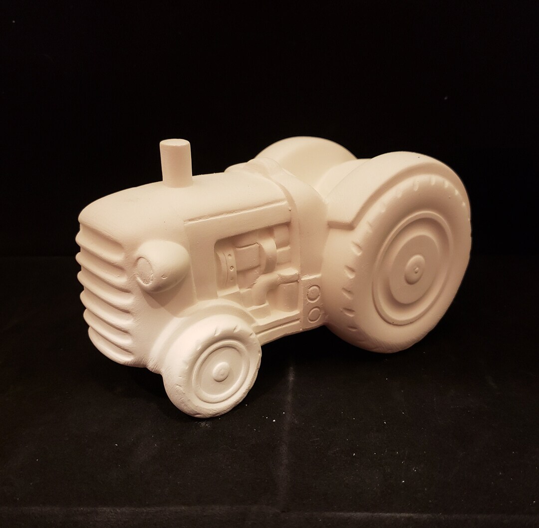 Unpainted Ceramic Tractor, Unfinished Bisque, Farm Tractor, Ready to ...