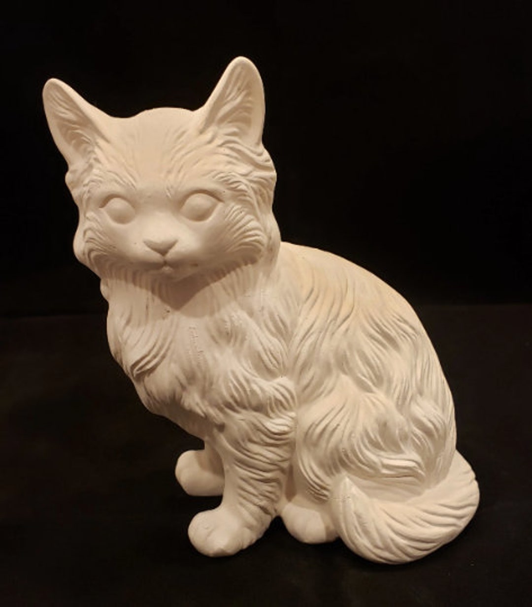 Unpainted Ceramic Persian Cat, Bisque, Unfinished Ceramics, Ready to ...