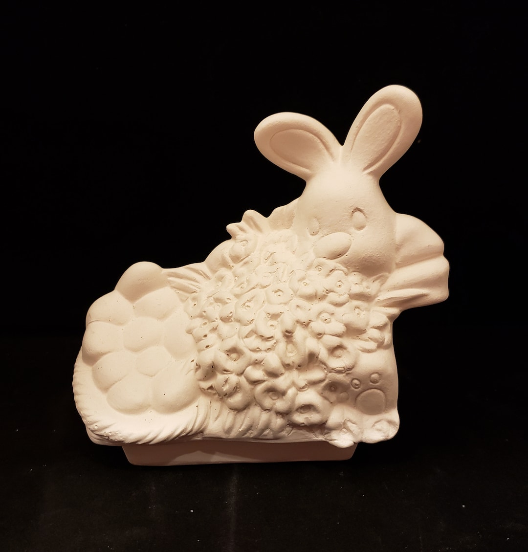 Unpainted Ceramic Easter Insert, Unfinished Bisque, Holiday Pickup ...