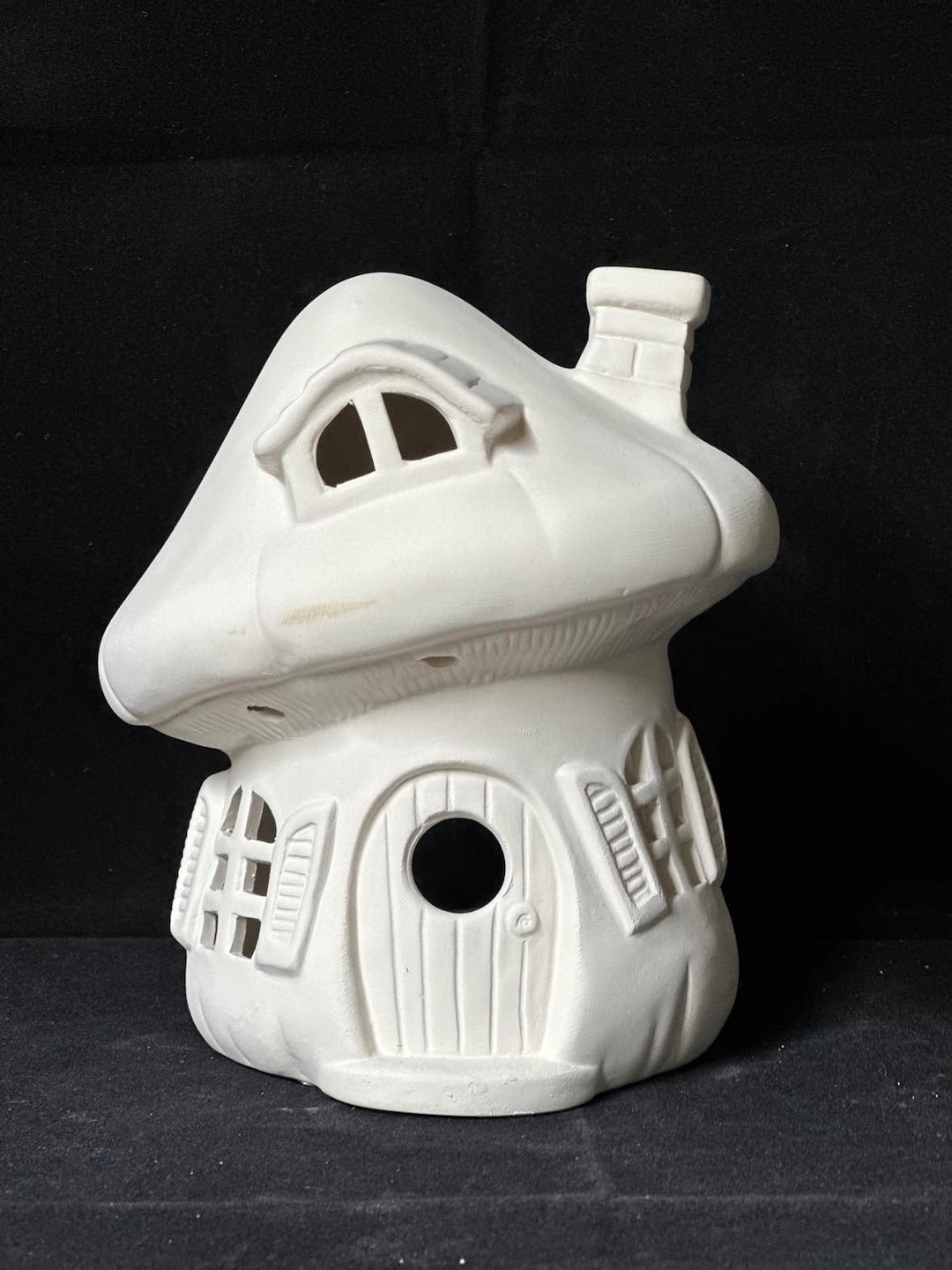 Unpainted Ceramic Mushroom House, Unfinished Bisque, Unpainted Ceramics ...
