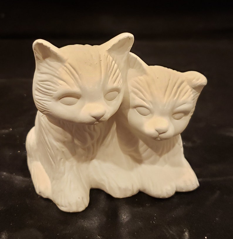 Unpainted Ceramic Kittens Unfinished Ceramic Bisque Kitten | Etsy