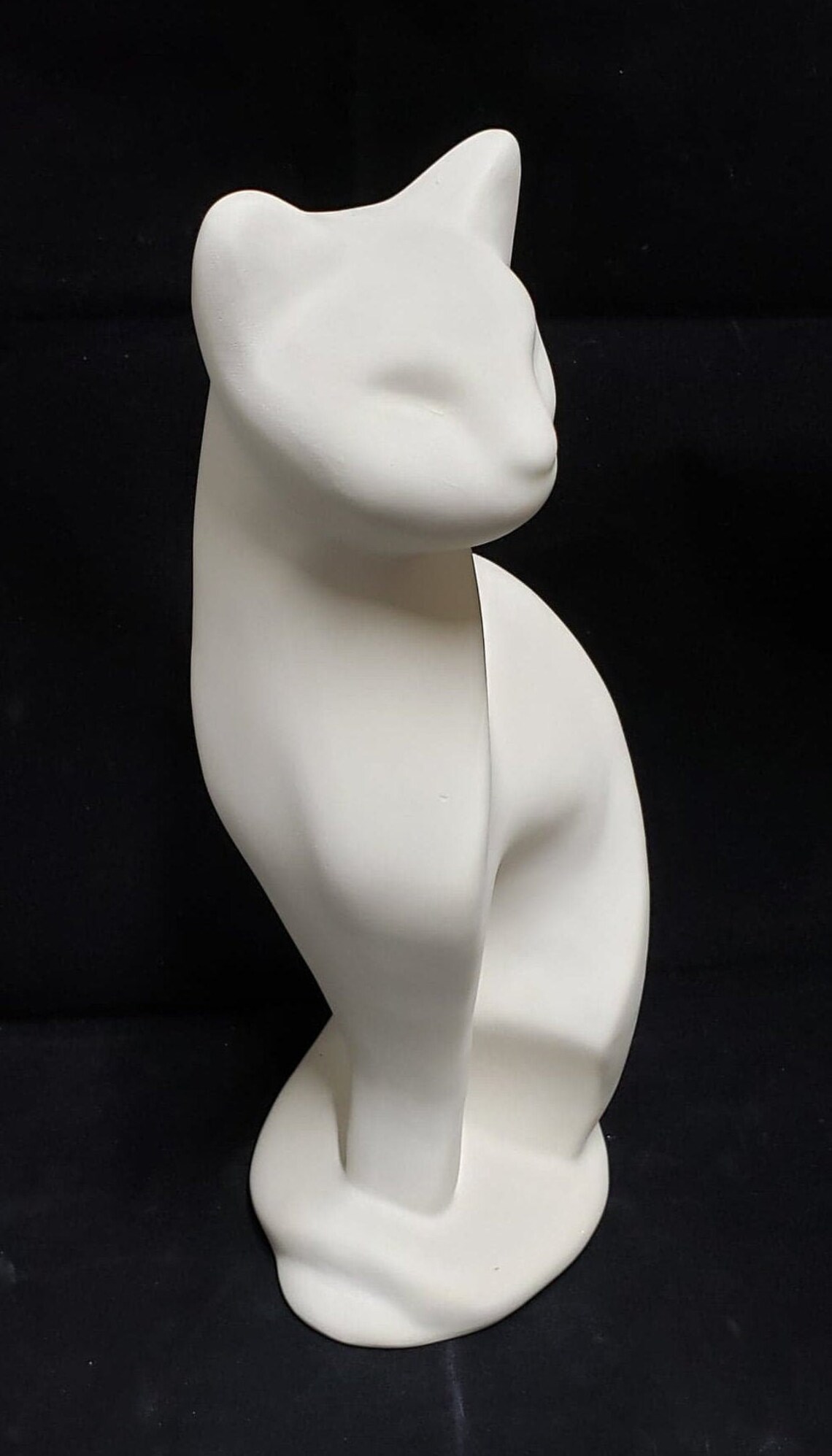 Unpainted Ceramic Modern Cat, Bisque, Unfinished Ceramics, Plain Cat ...