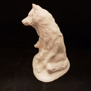 Unpainted Ceramic Wolf Family, Unfinished Bisque Wolves, Ready to Paint ...