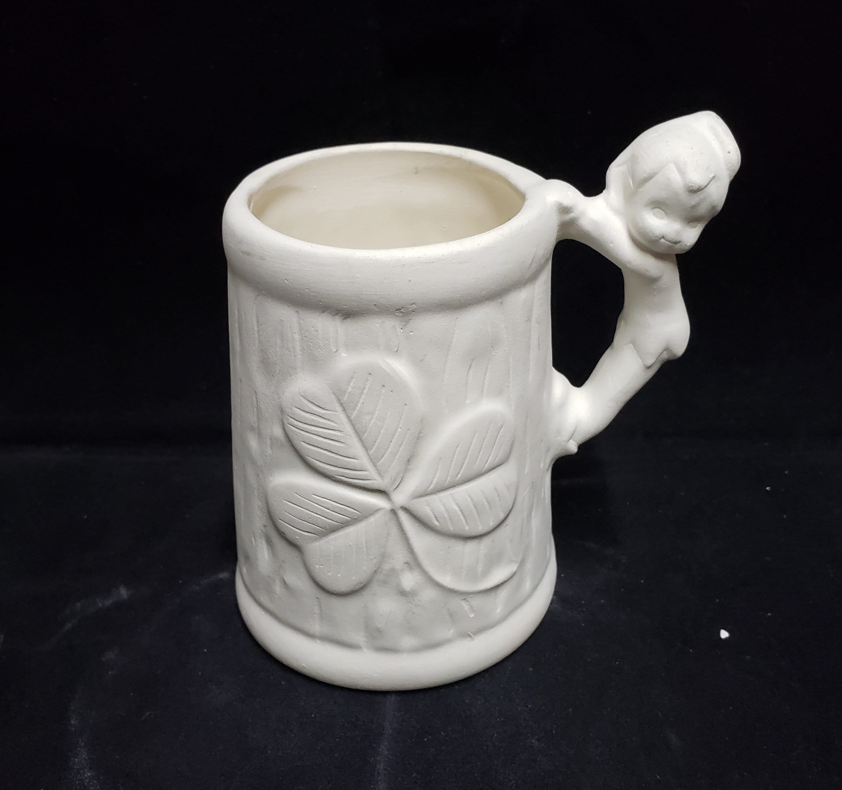 Unpainted Ceramic St Patrick Mug, Unfinished Bisque, Unpainted Ceramics ...