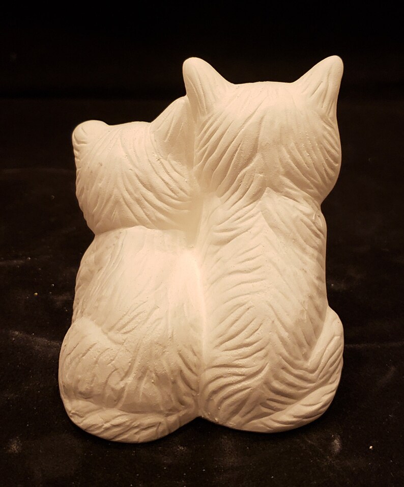 Unpainted Ceramic Kittens Unfinished Ceramic Bisque Kitten | Etsy