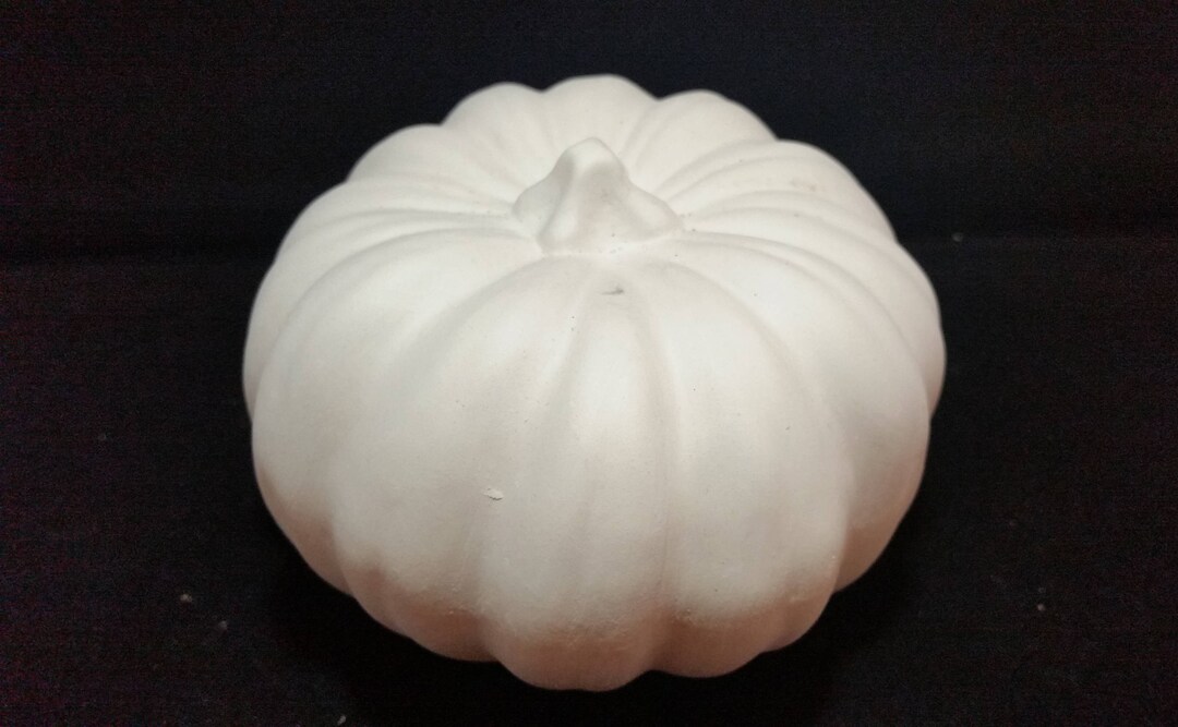 Unpainted Ceramic Pumpkin, Unfinished Bisque, Thanksgiving Ceramics ...