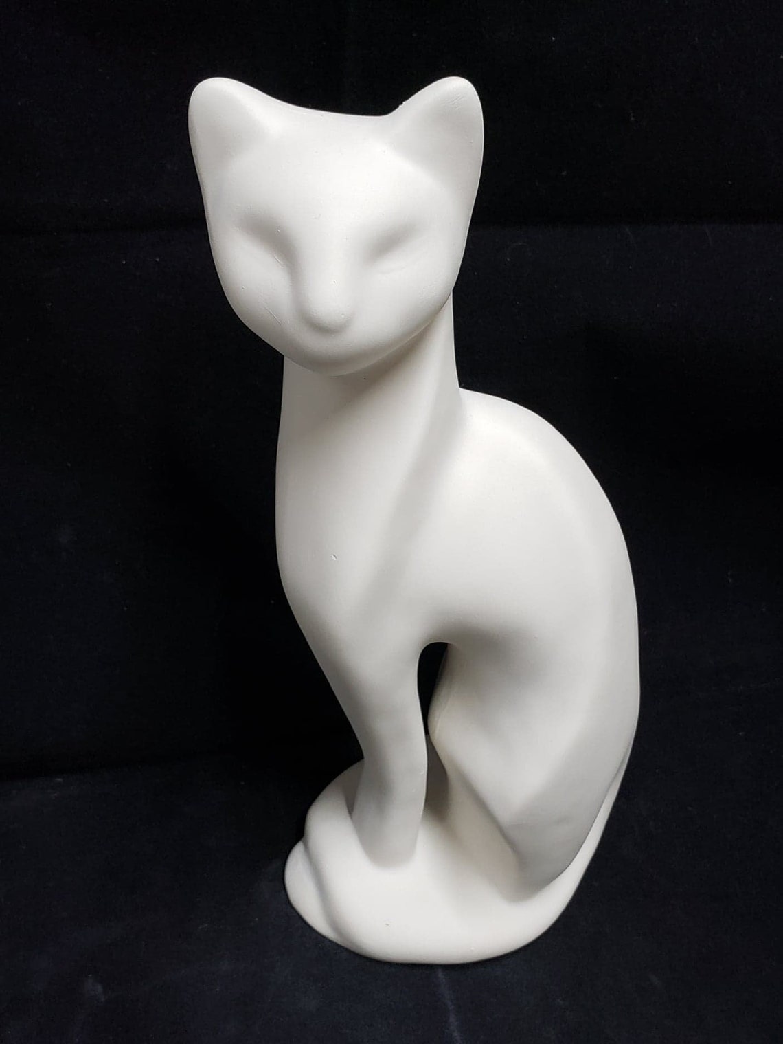 Unpainted Ceramic Modern Cat, Bisque, Unfinished Ceramics, Plain Cat ...