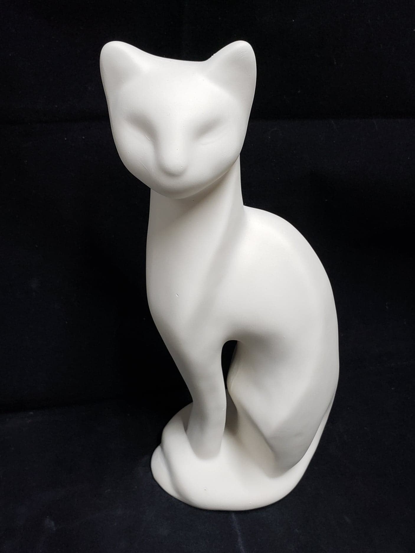 Unpainted Ceramic Modern Cat, Bisque, Unfinished Ceramics, Plain Cat ...