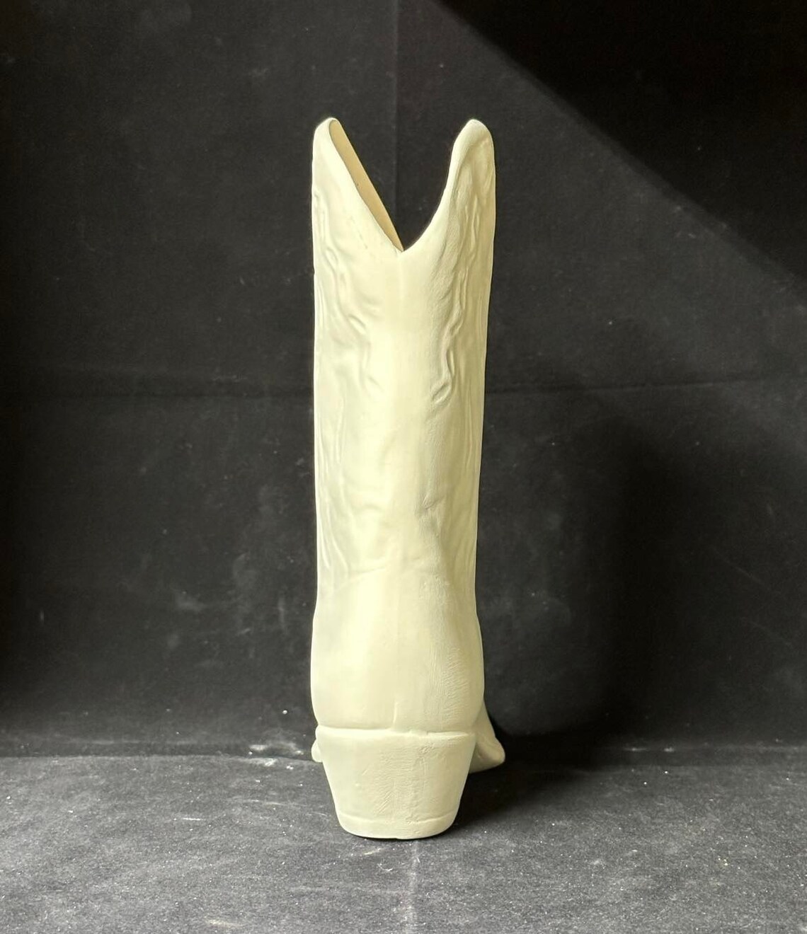Unpainted Ceramic Boot, Realistic Cowboy Boot, Unfinished Bisque ...