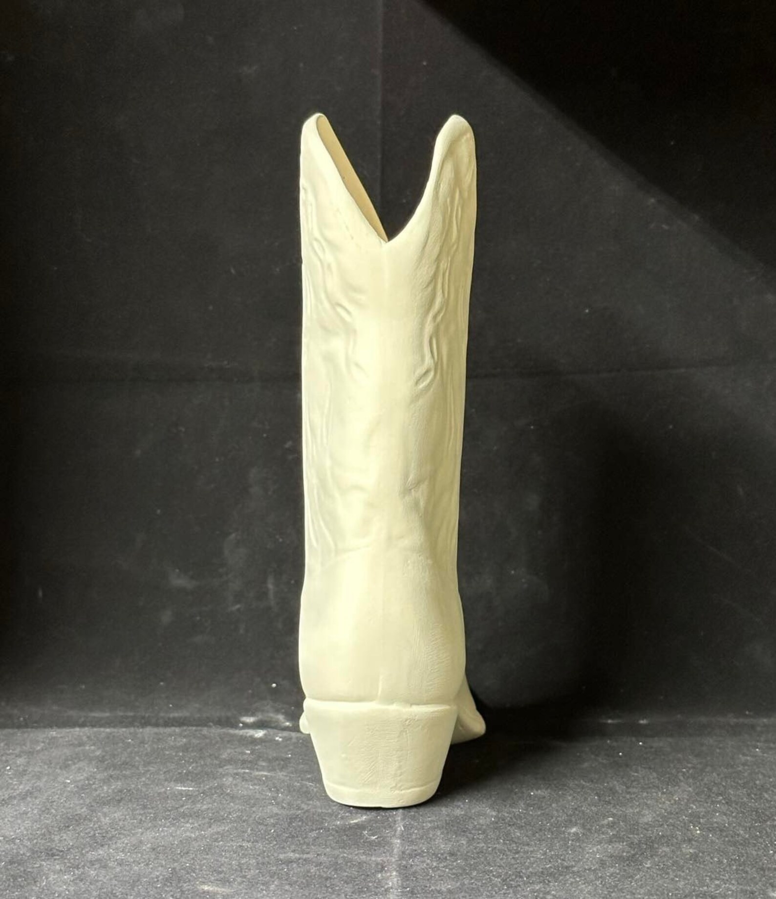 Unpainted Ceramic Boot, Realistic Cowboy Boot, Unfinished Bisque ...